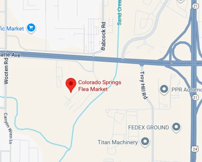 16. colorado springs flea market map