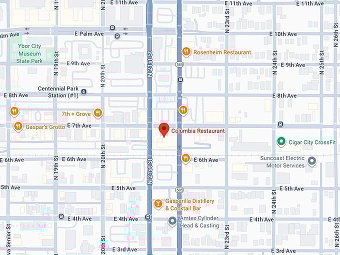 16. columbia restaurant map