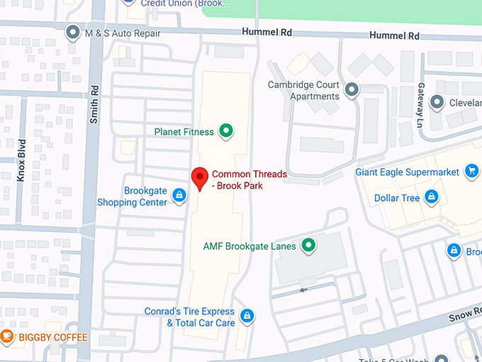 16. common threads brook park map