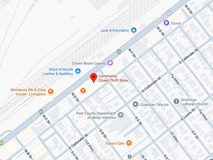 16. community closet thrift store map