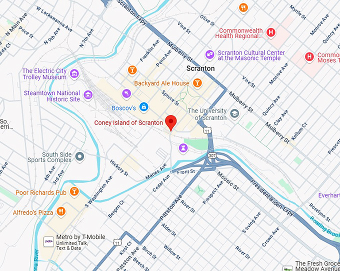 16. coney island of scranton map