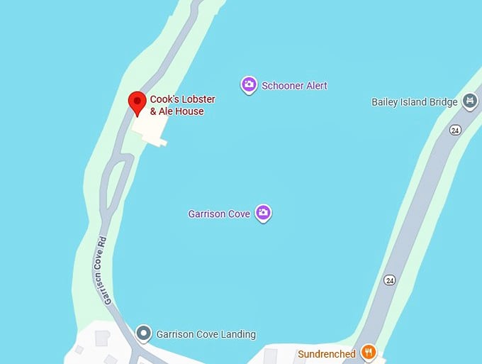 16. cook's lobster & ale house map