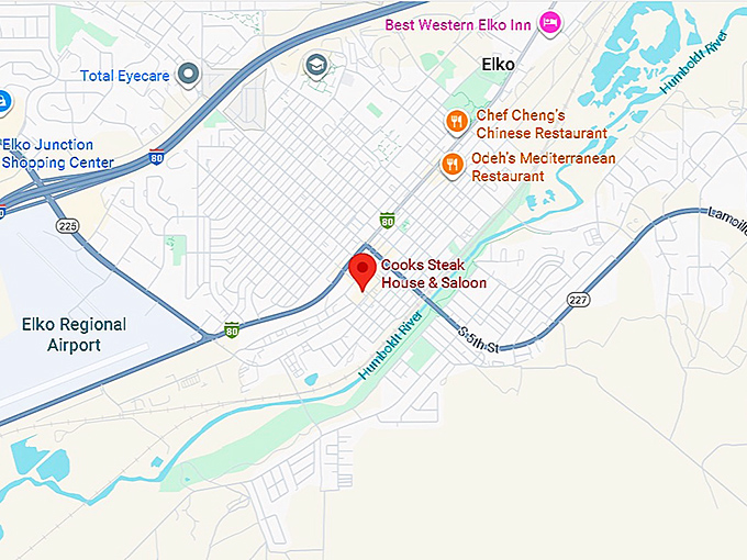 16. cooks steak house & saloon map