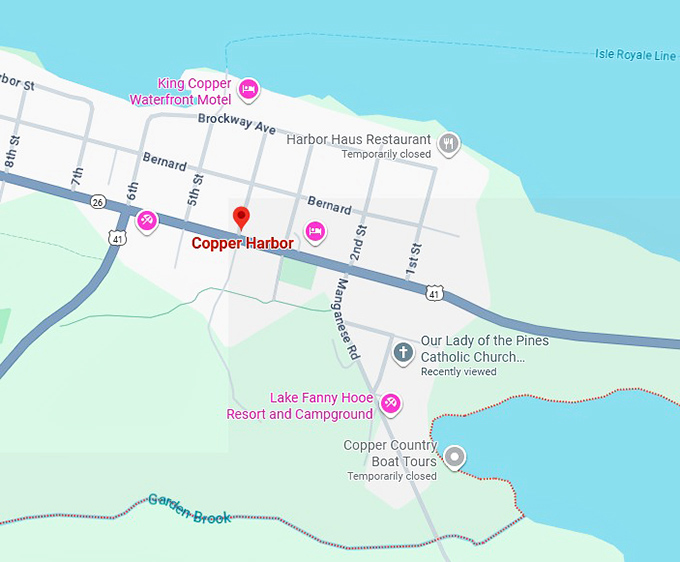 16. copper harbor map
