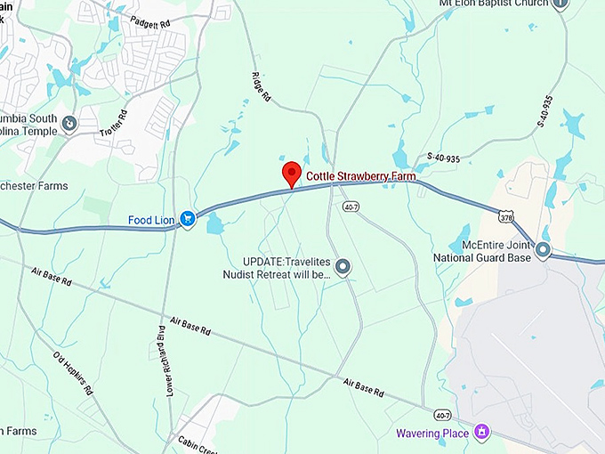 16. cottle strawberry farm map