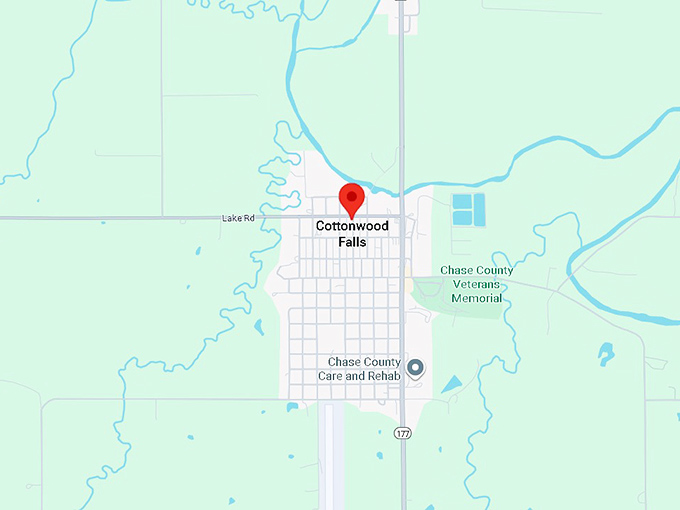 16. cottonwood falls ks map