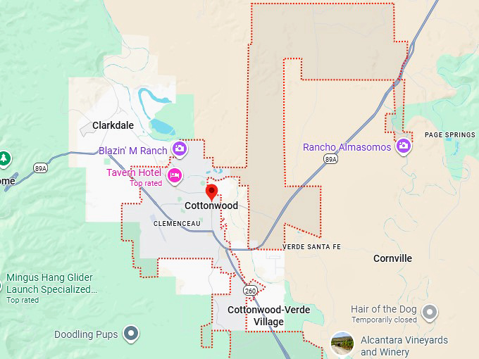 16. cottonwood map