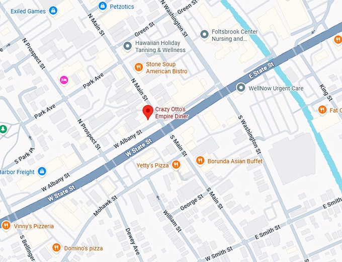 16. crazy otto's empire diner map