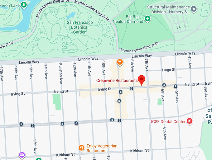 16. crepevine restaurants map