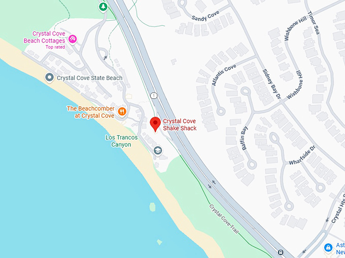 16. crystal cove shake shack map