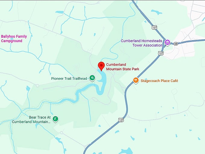 16. cumberland mountain state park map