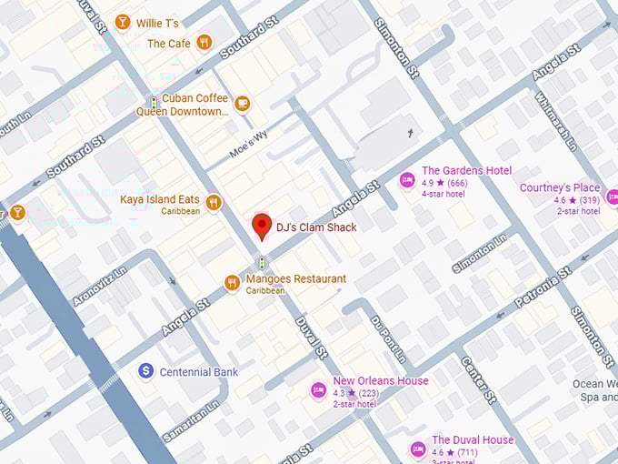 16. dj's clam shack map