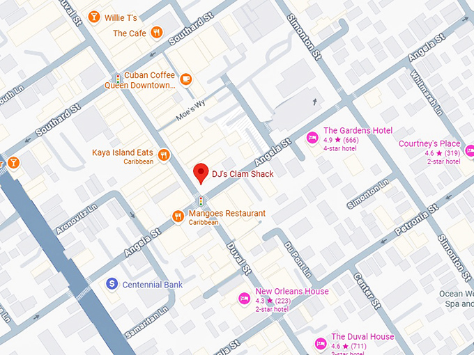 16. dj's clam shack map