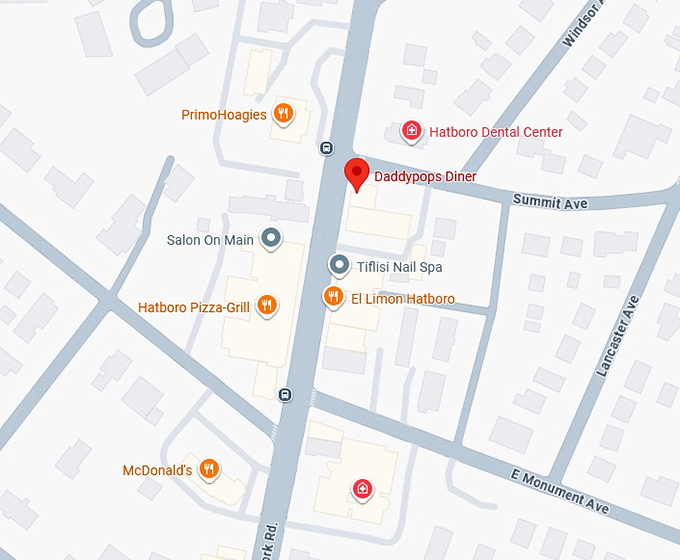 16. daddypops diner map