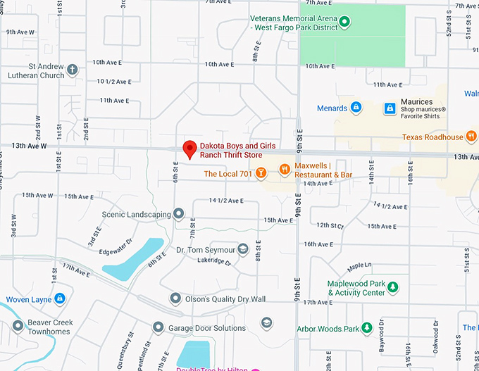 16. dakota boys and girls ranch thrift store map