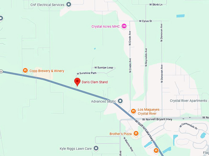 16. dan's clam stand map