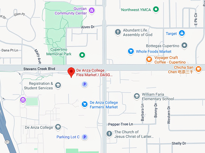 16. de anza college flea market map