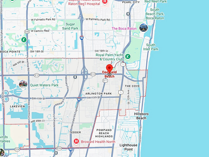 16. deerfield beach, fl map