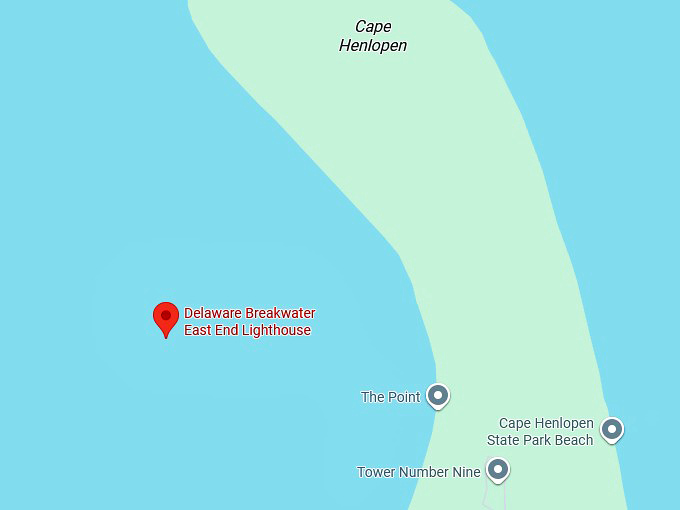 16. delaware breakwater east end lighthouse map