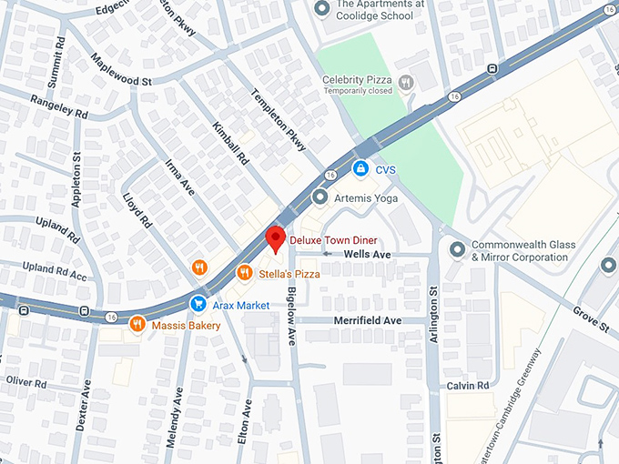 16. deluxe town diner map