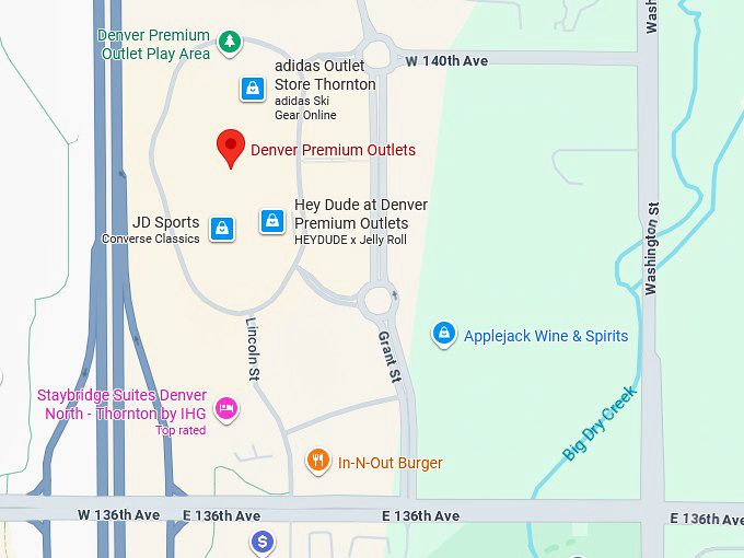 16. denver premium outlets map