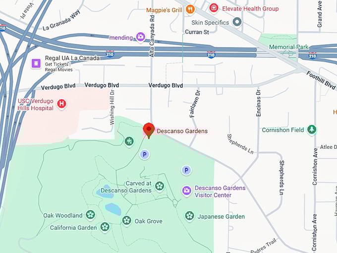 16. descanso gardens map