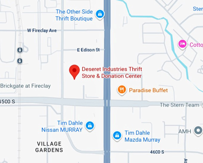16. deseret industries thrift store & donation center (11 e 4500 s) map