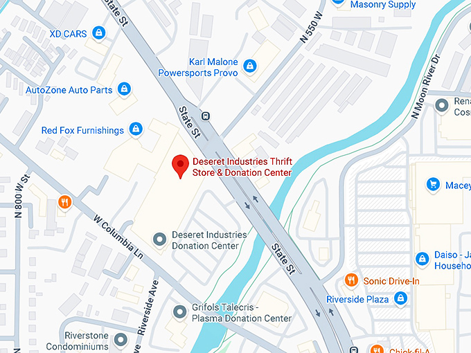 16. deseret industries thrift store & donation center (1415 n state st) map