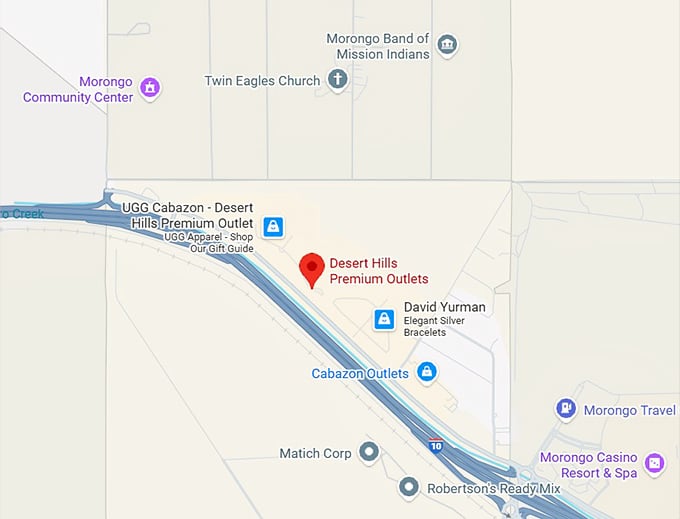 16. desert hills premium outlets map