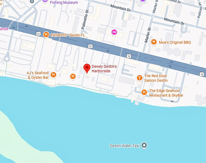 16. dewey destin's harborside map