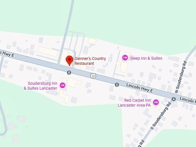 16. dienner's country restaurant map