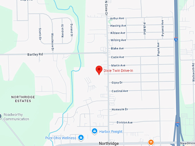 16. dixie twin drive in map