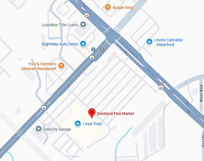 16. dixieland flea market map