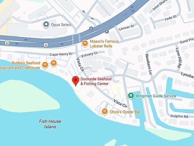 16. dockside seafood & fishing center map