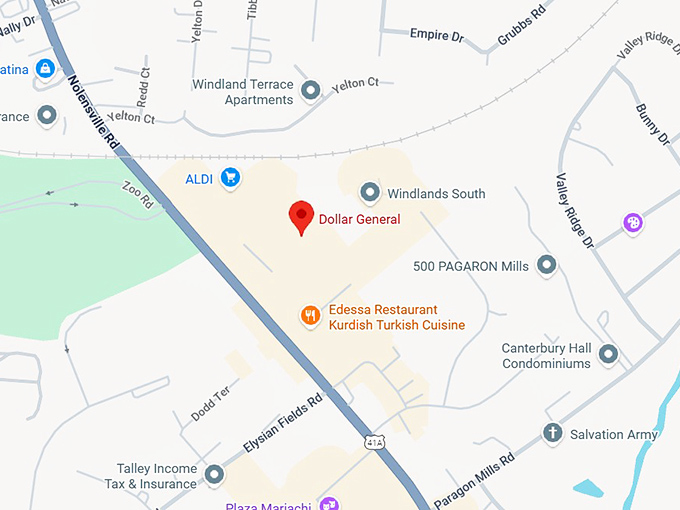 16. dollar general (3776 nolensville pk) map