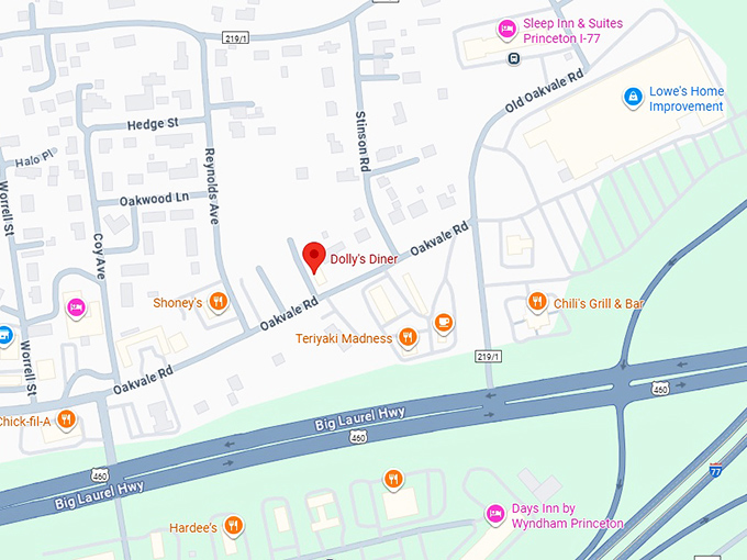 16. dolly's diner map