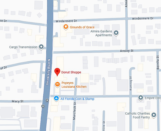 16. donut shoppe map