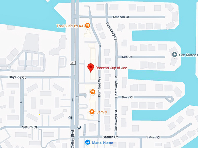 16. doreen's cup of joe map