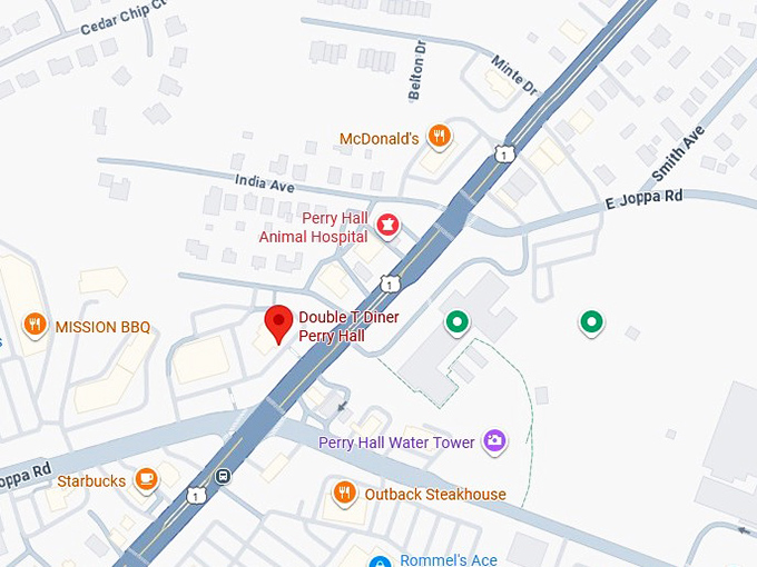 16. double t diner perry hall map