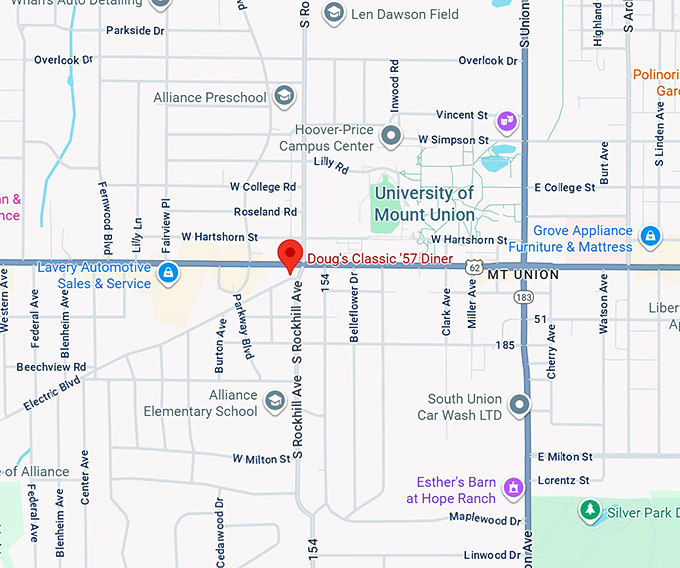 16. doug's classic '57 diner map