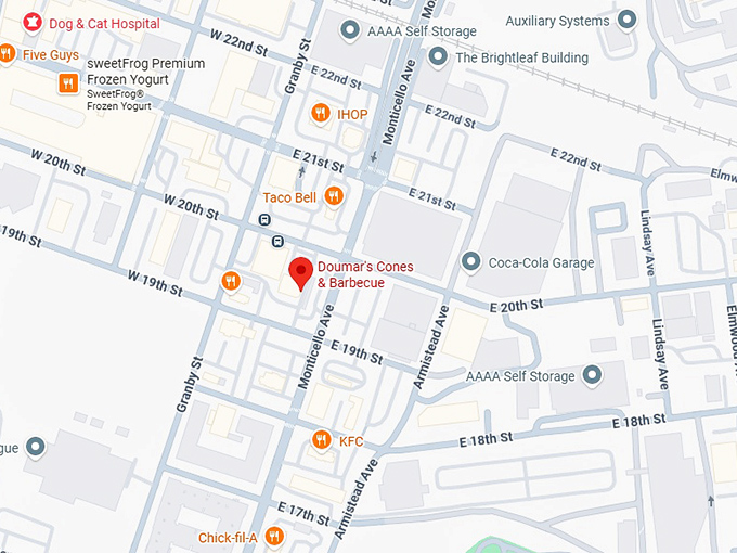 16. doumar's cones & barbecue map