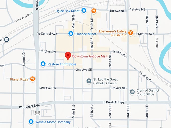 16. downtown antique mall map