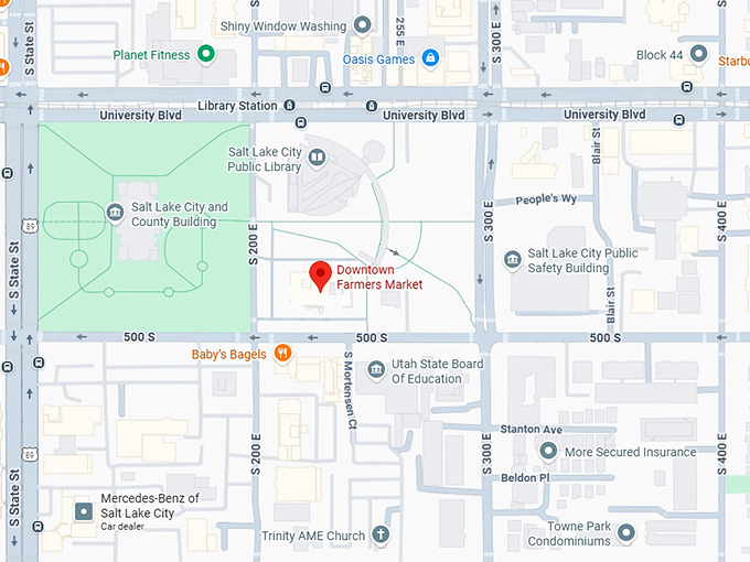16. downtown farmers' market map