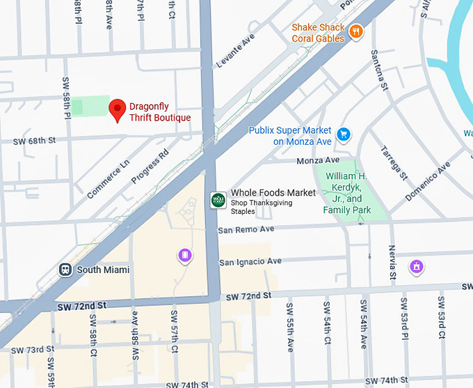 16. dragonfly thrift boutique map