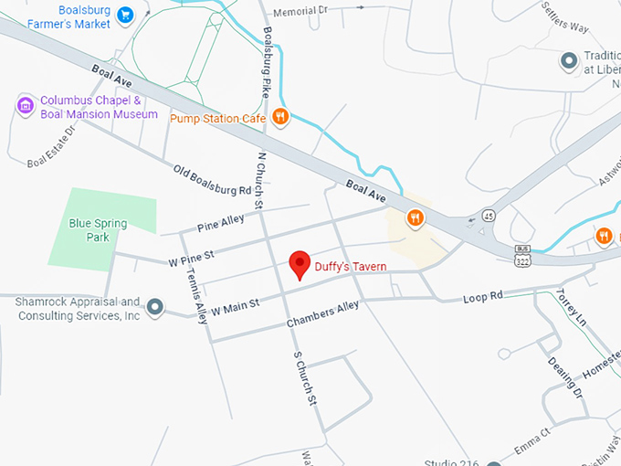 16. duffy's tavern map