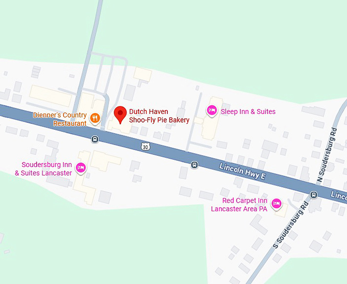 16. dutch haven shoo fly pie bakery map