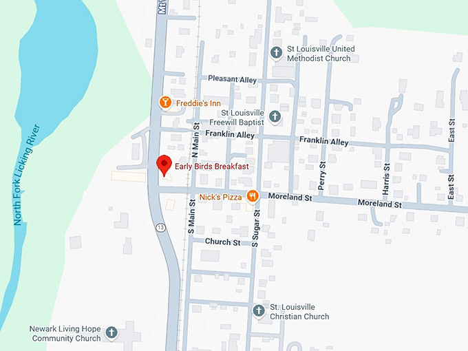 16. early birds breakfast map