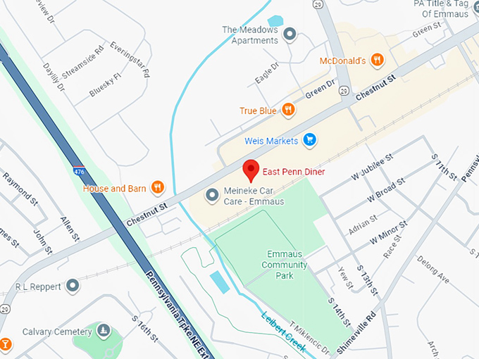 16. east penn diner map