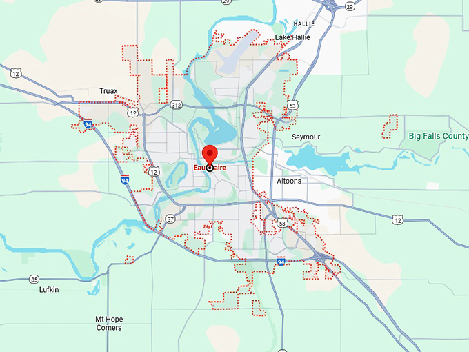 eau claire map