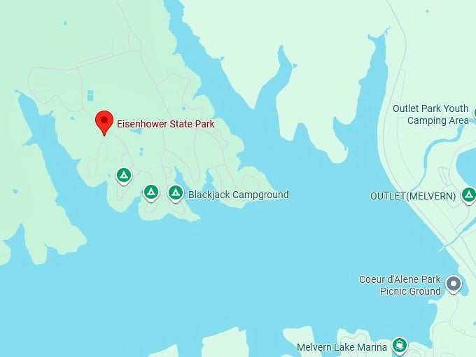16. eisenhower state park map